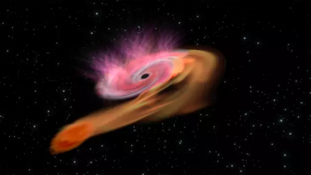 Foto №1 - Schwarzes Loch brach den Stern in der Mitte der Galaxie