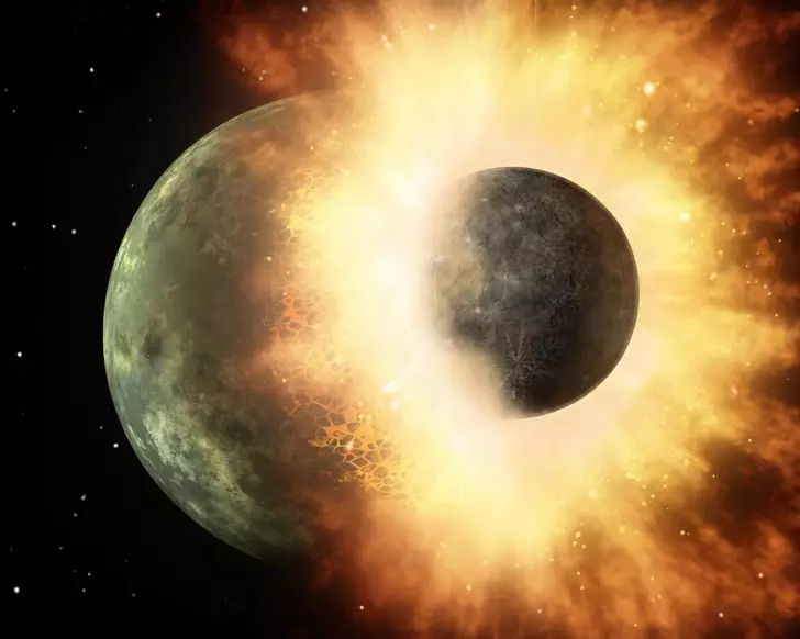 foto número 1 - a lua poderia surgir como resultado da colisão da terra com o planeta Tayya