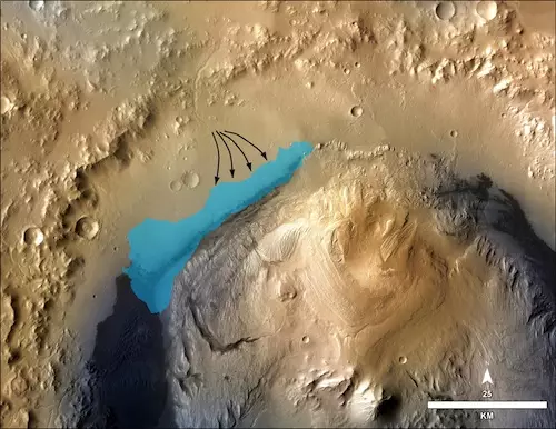 Larawan №1 - Malaking Pagbubukas: Lake na natagpuan sa Mars