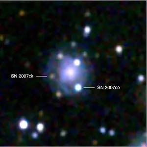 Сурет №1 - көршідегі екі супернова