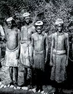 1896, Mozambik Slaves 23 let po smrti Livingston - pred pošiljanjem v Zanzibar