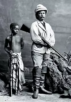 Ngo-1871 unyaka. Intatheli yaseMelika uHenry Penley Stanley kunye nomkhonzi wakhe omnyama