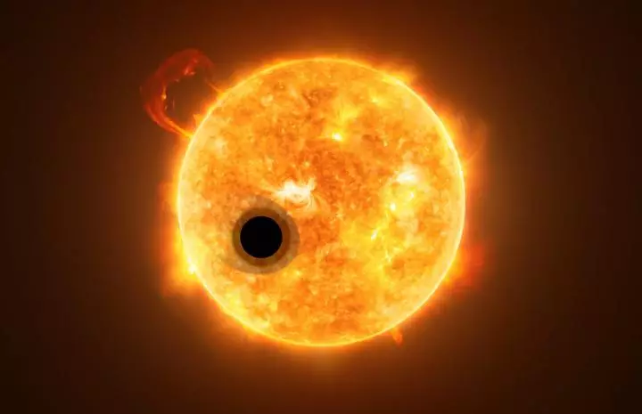 Foto №1 - În atmosfera exoplanelor a fost descoperită pentru prima dată de Helium