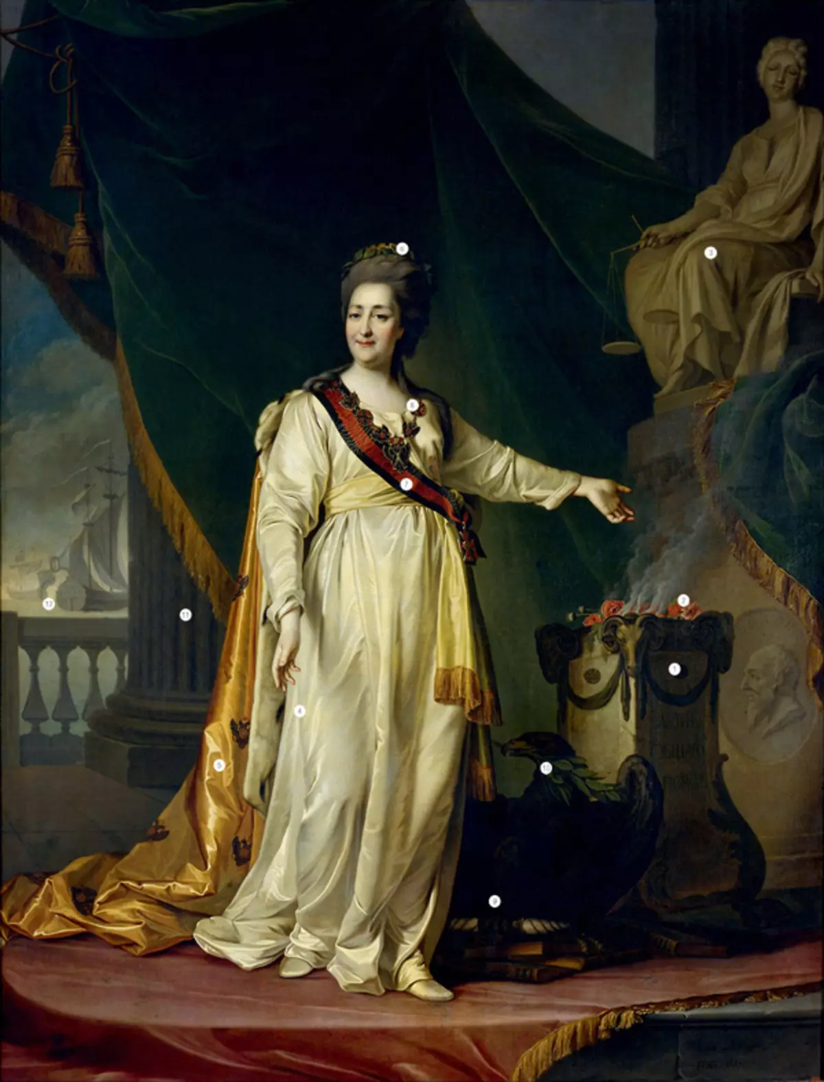 Wêne №1 - Dayika Bavê: 12 tîp di portreya Catherine Great de hatin şîfre kirin