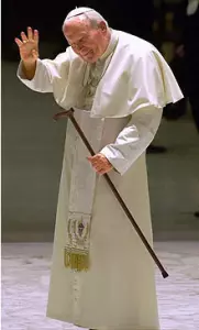 Setšoantšo sa 2 - John Paul II o ile oa hlaha ka pel'a balumeli mollong